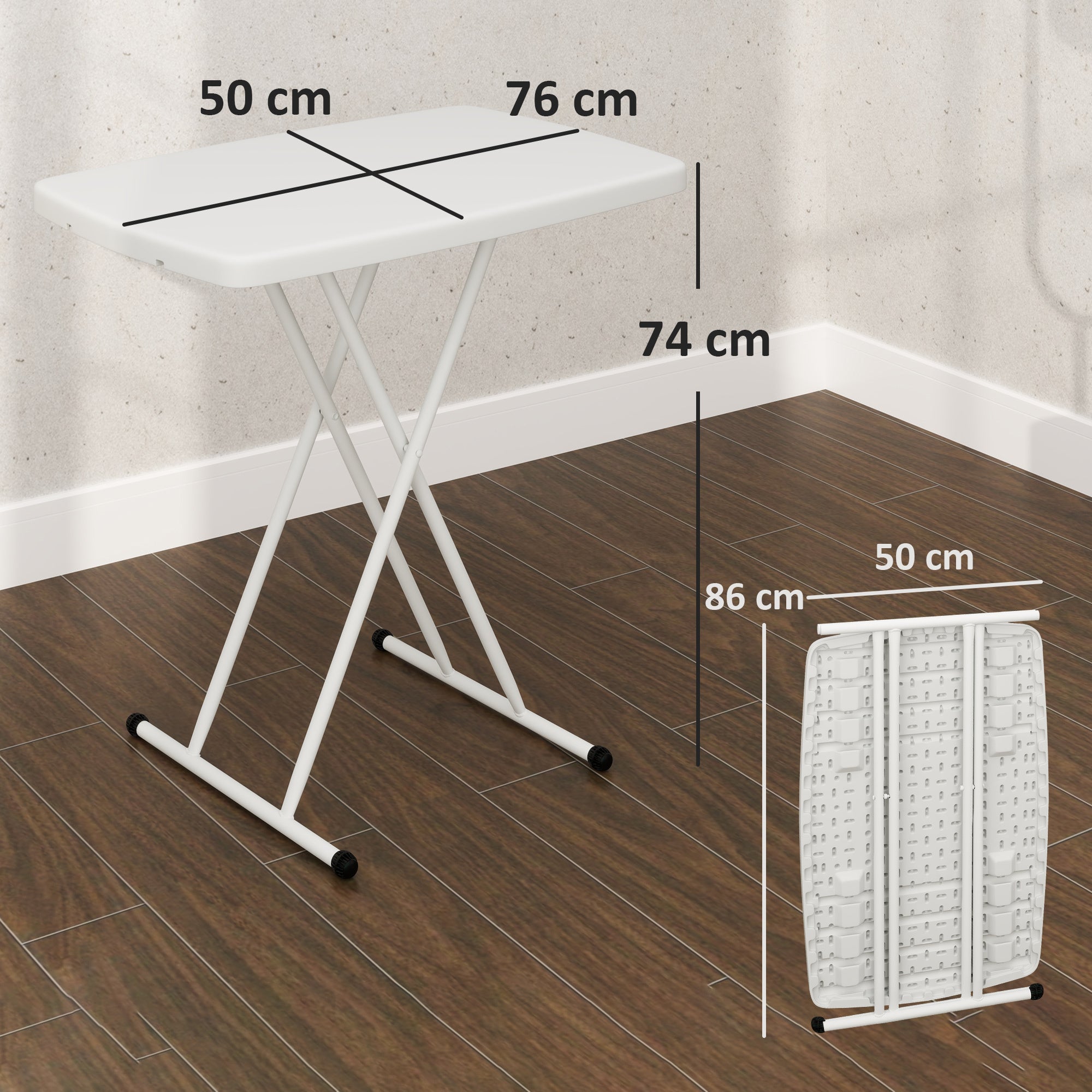 Mesa de jardín plegable tipo bistró, con altura regulable en 6 niveles ...