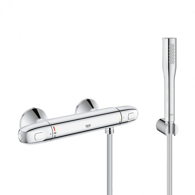 Grohe Set de douche Mitigeur thermostatique Grohtherm 1000 + Douchette ...