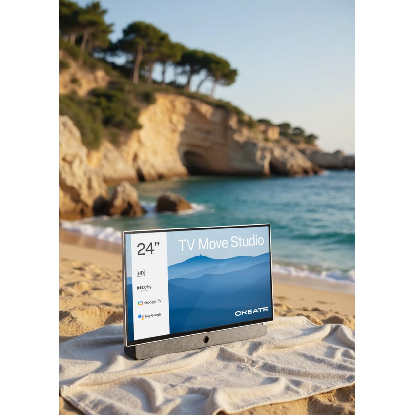 CREATE - TV MOVE STUDIO - Televisor Smart TV 24' portátil con batería y ...