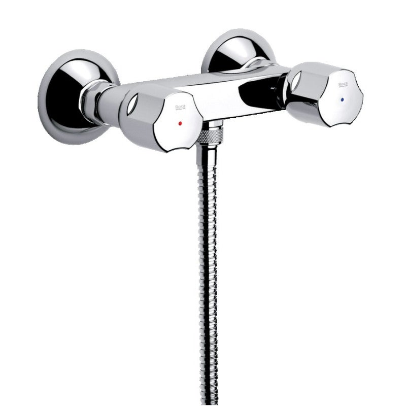 Mélangeur de douche mural NIAGARA PLUS avec raccords excentrés ROCA ...