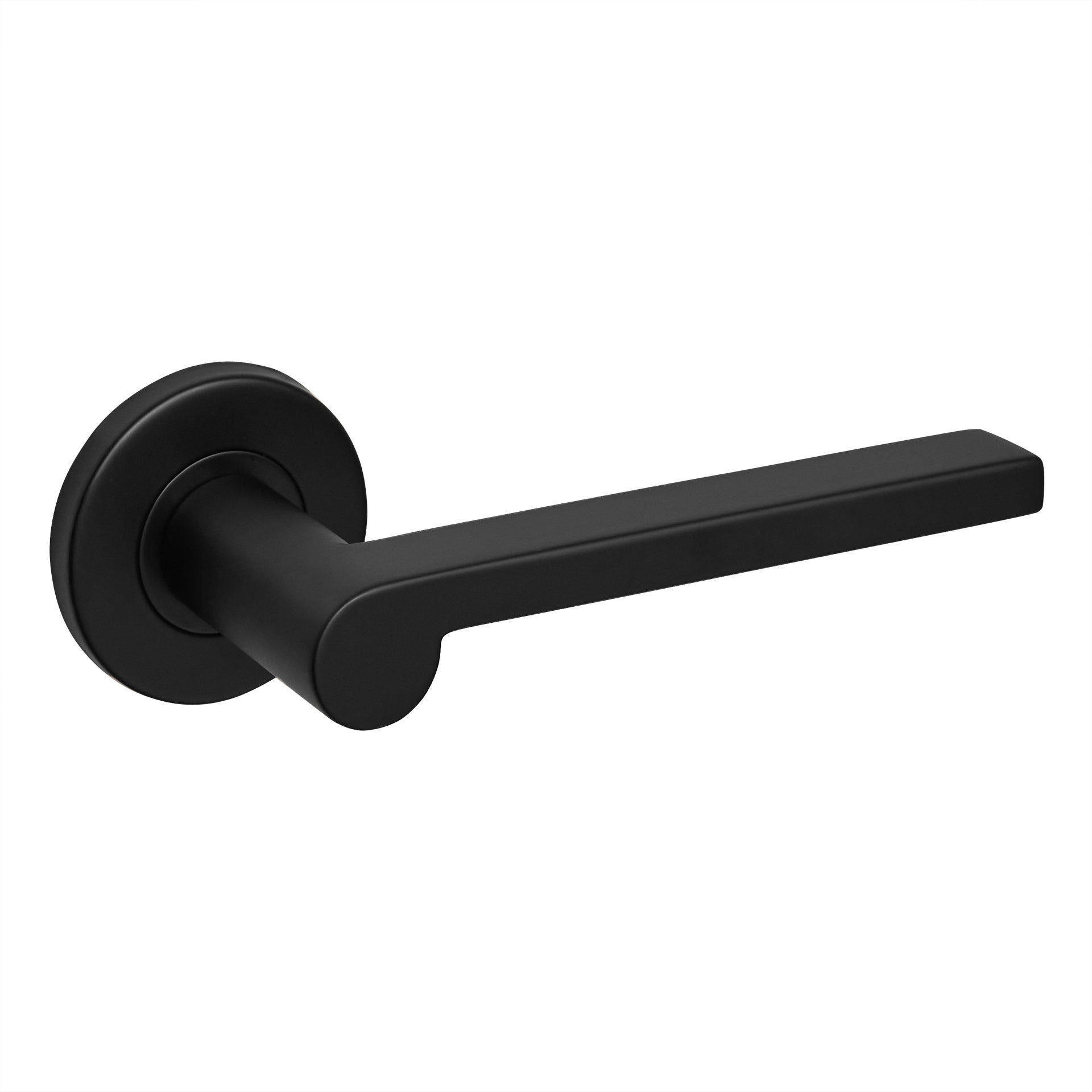 Wovar Lavuzo poignée de porte Caserta Noire avec rosace ronde - Par set ...