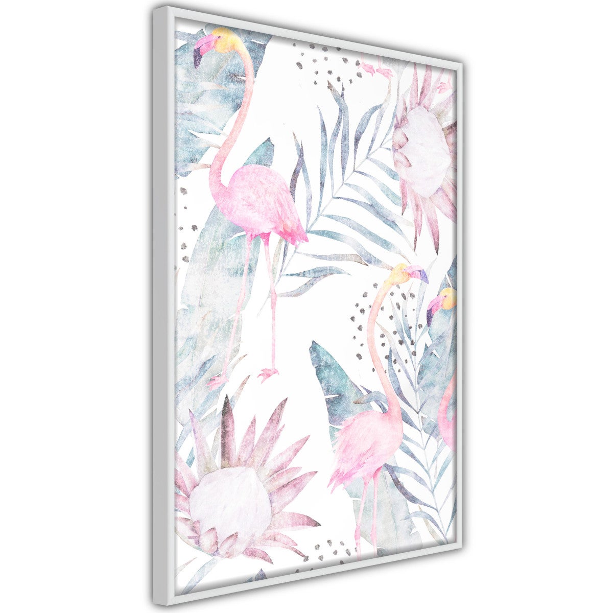 Affiche Murale Encadrée "Faded Cretonne" 30 x 42 cm Blanc | Leroy Merlin