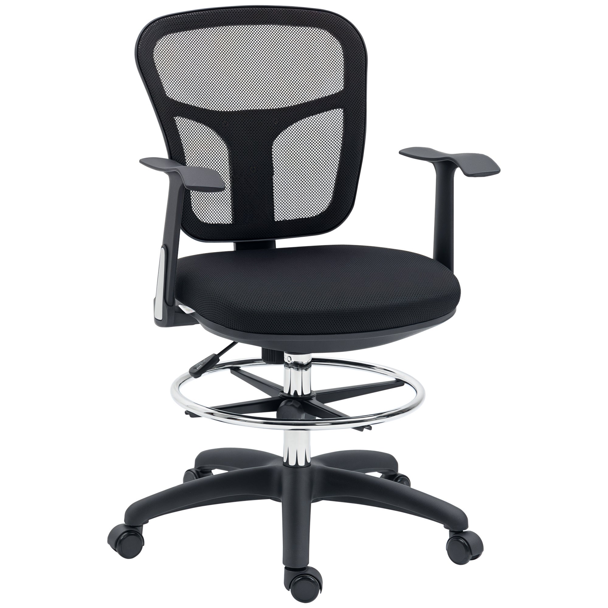 Vinsetto Desk Chair Mesh Fabric, Foam, Multilayer Table Top, Nylon ...