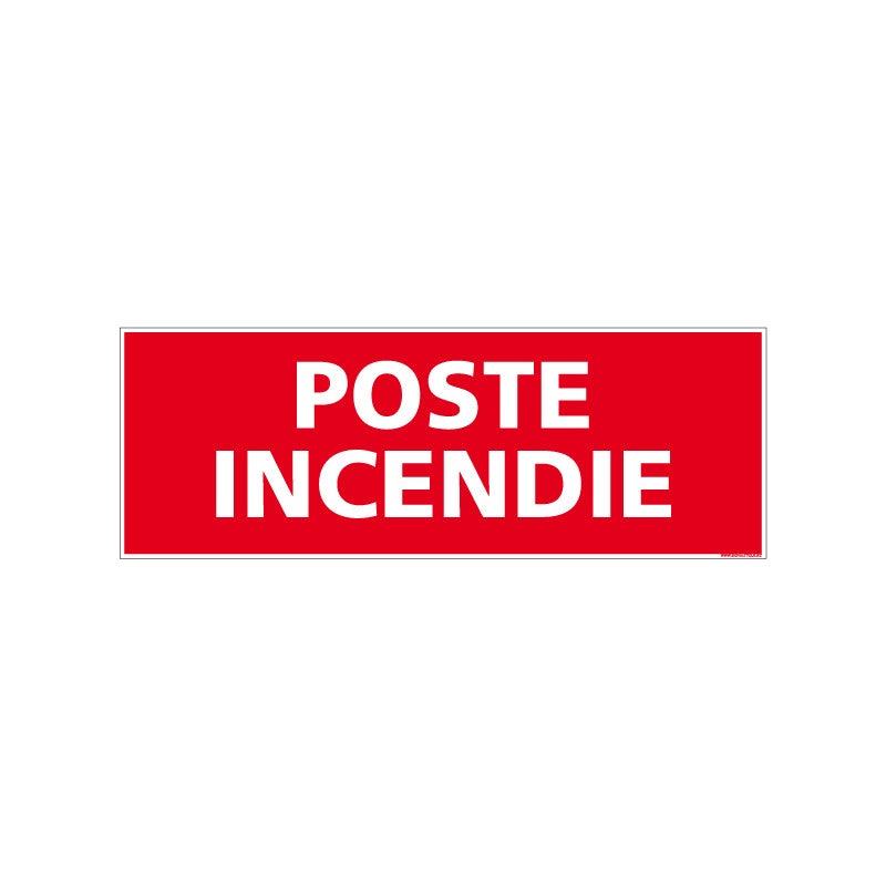 Panneau POSTE INCENDIE (A0126) 700 x 250 mm Matière PVC | Leroy Merlin