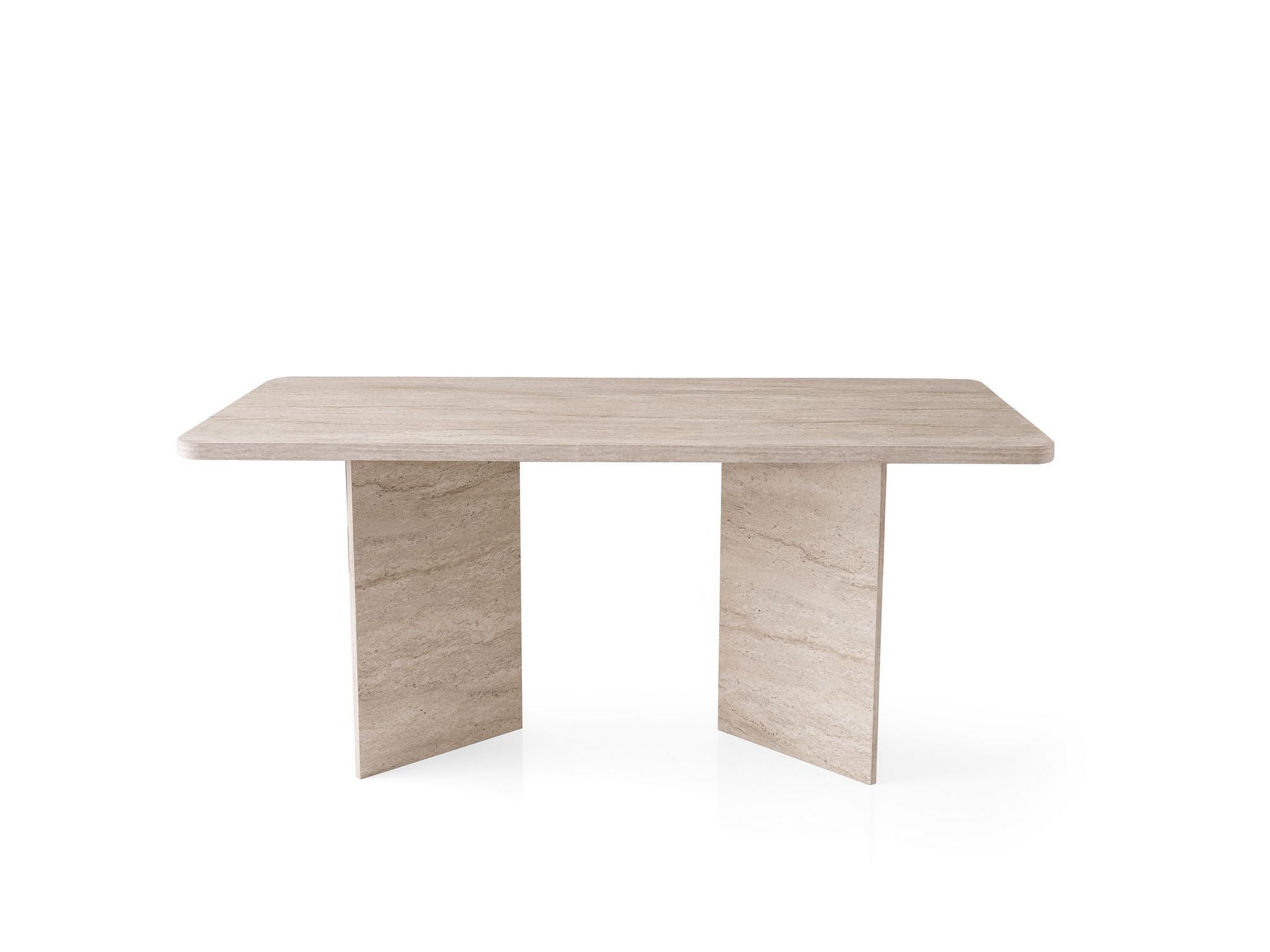 Mesa de comedor de madera "Lizzard" 180 x 90 x 77 cm - Travertino ...