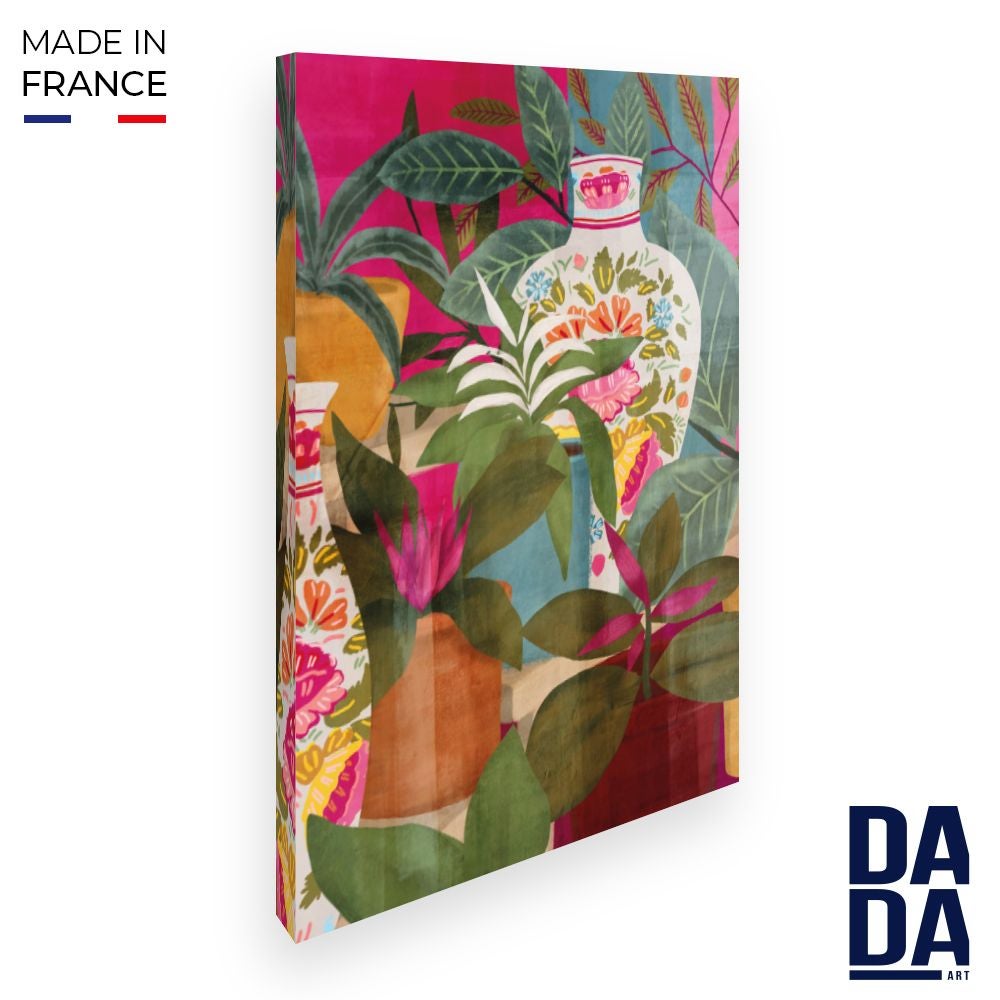 Toile Fleurs feuillues / 60x90cm / Fabriqué en France / DADA ART ...