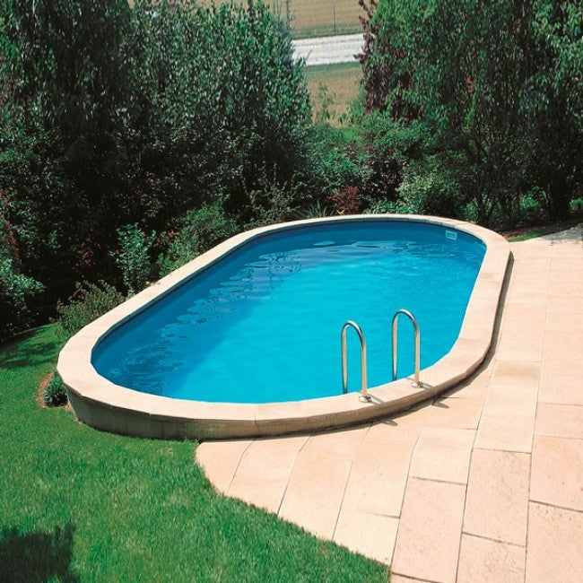 Kit piscine enterrée acier Gré In-Groundpool SUMATRA ovale 500 x 300 x ...