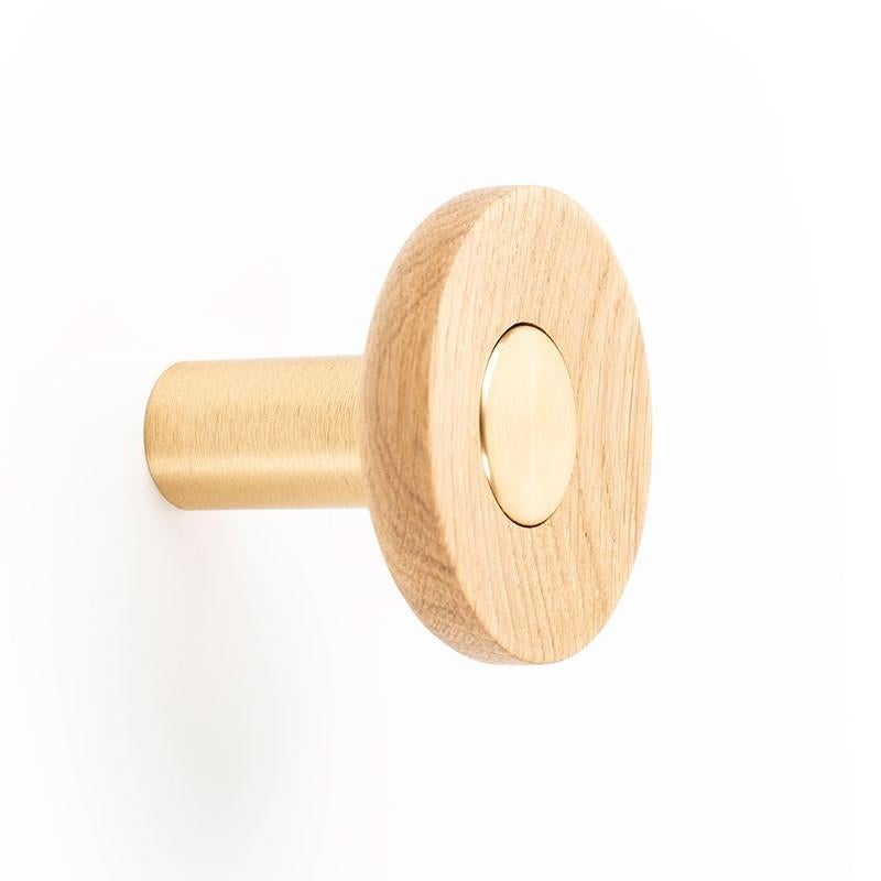 Colgador Zoot 7001-Laton oscuro cepillado / roble / 90 mm | Leroy Merlin