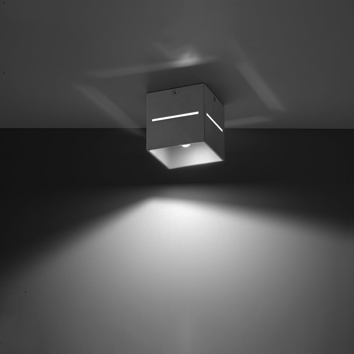 Plafon ZORBO szary LED 3000K - 10x10x10cm Sollux - Leroy Merlin