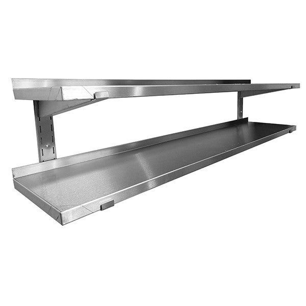 ETAGERE MURALE INOX 304 PLEINE S/2 CREMAILLERES-L2G - 2ETPLC74 - l0 ...