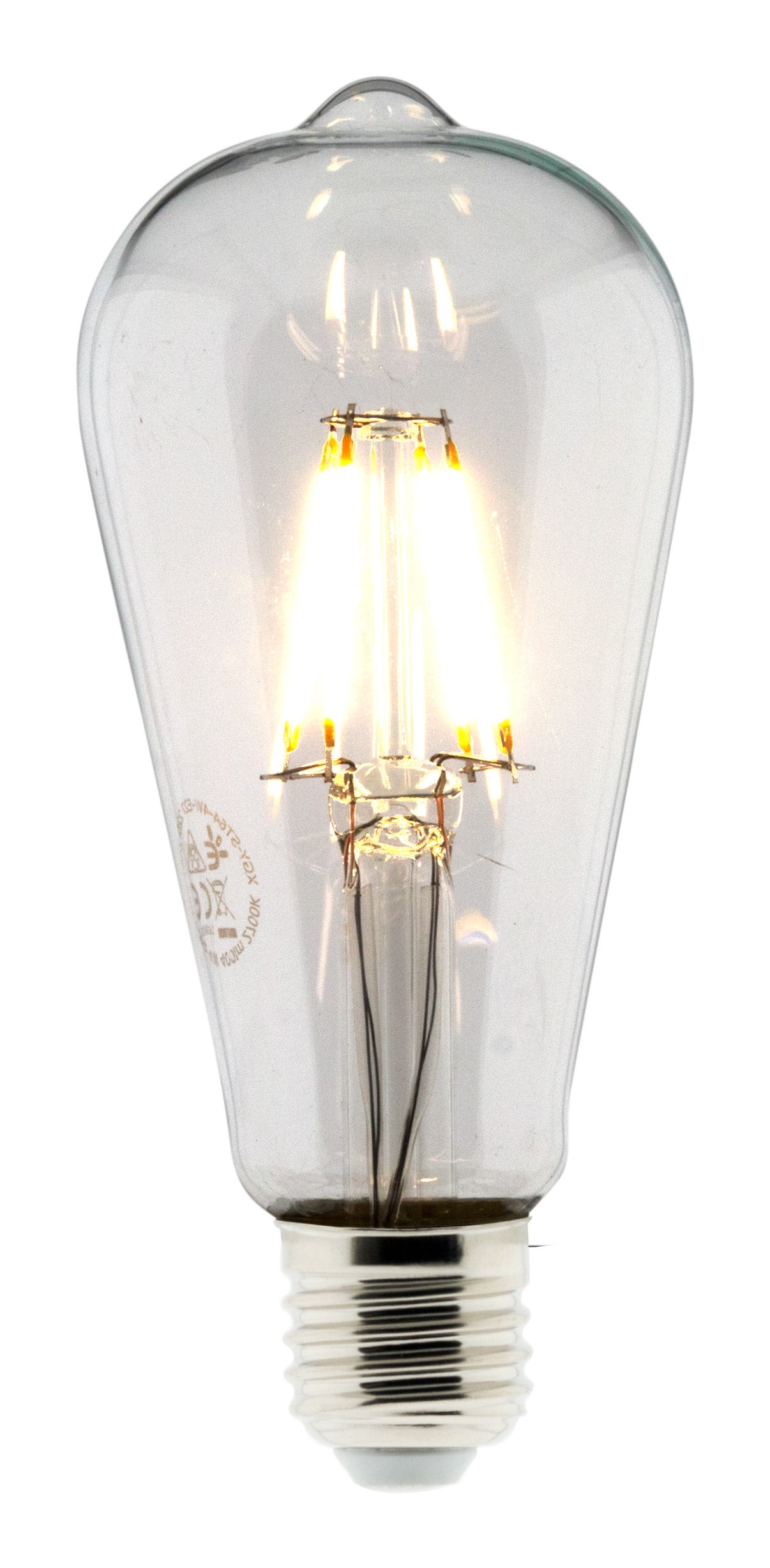 Ampoule déco filament LED ST64 4W E27 400lm 2700K - Blanc chaud - Zenitech | Leroy Merlin