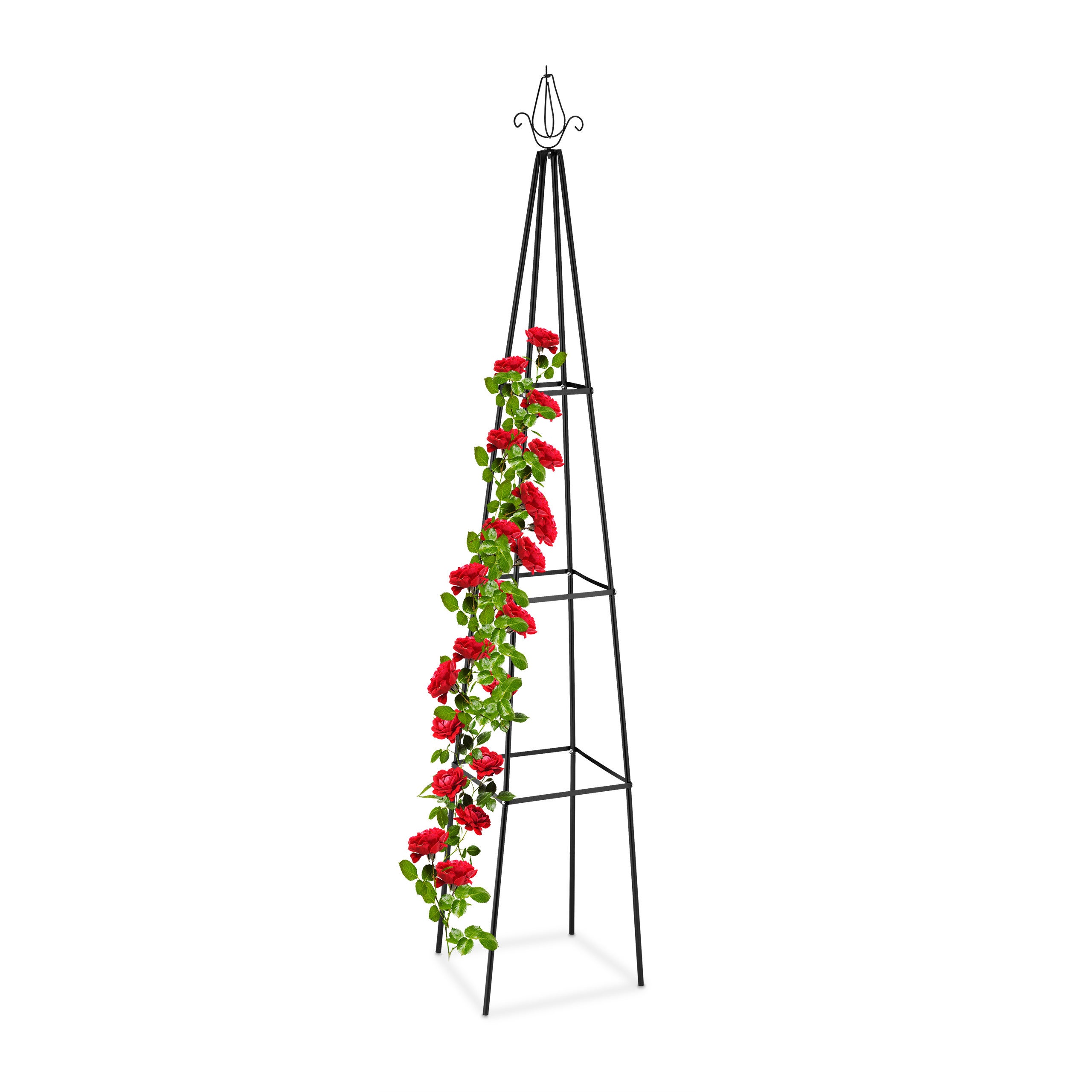 Relaxdays Trellis pyramide, 204 m de hauteur, Support pour plantes ...