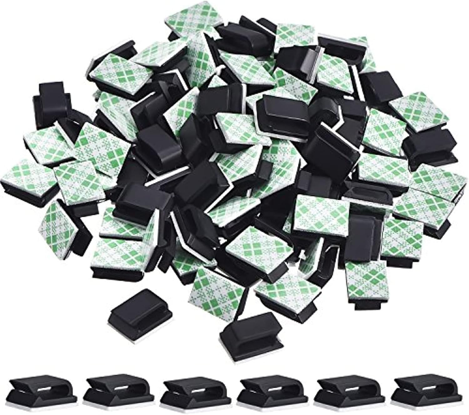 100 Pièces Clips de Câble Adhésif Clips de Fils Gestion des Câbles ...