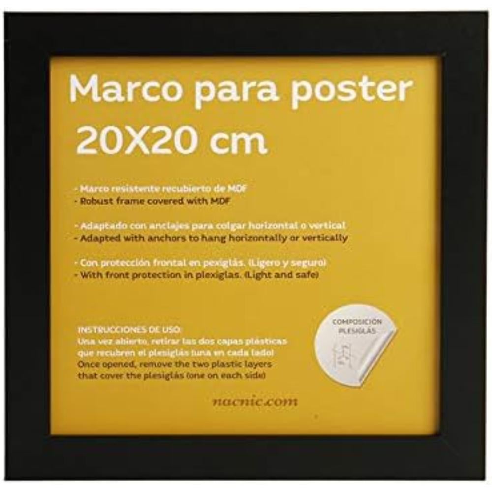 Nacnic Lot de 4 cadres en bois MDF blanc et verre acrylique pour ...