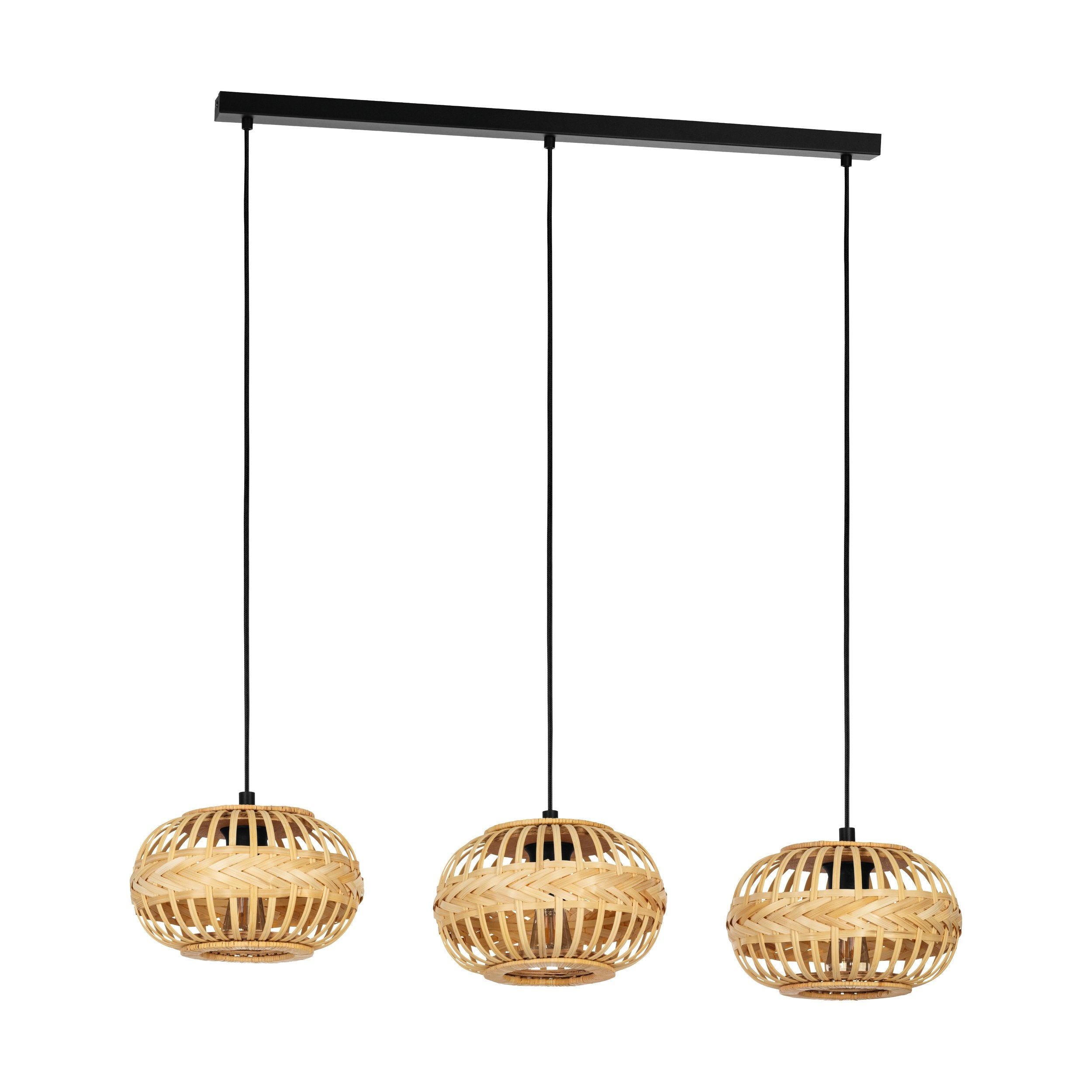 Luminaire en suspension EGLO Suspension A1 E27 3X40W en acier noir ...