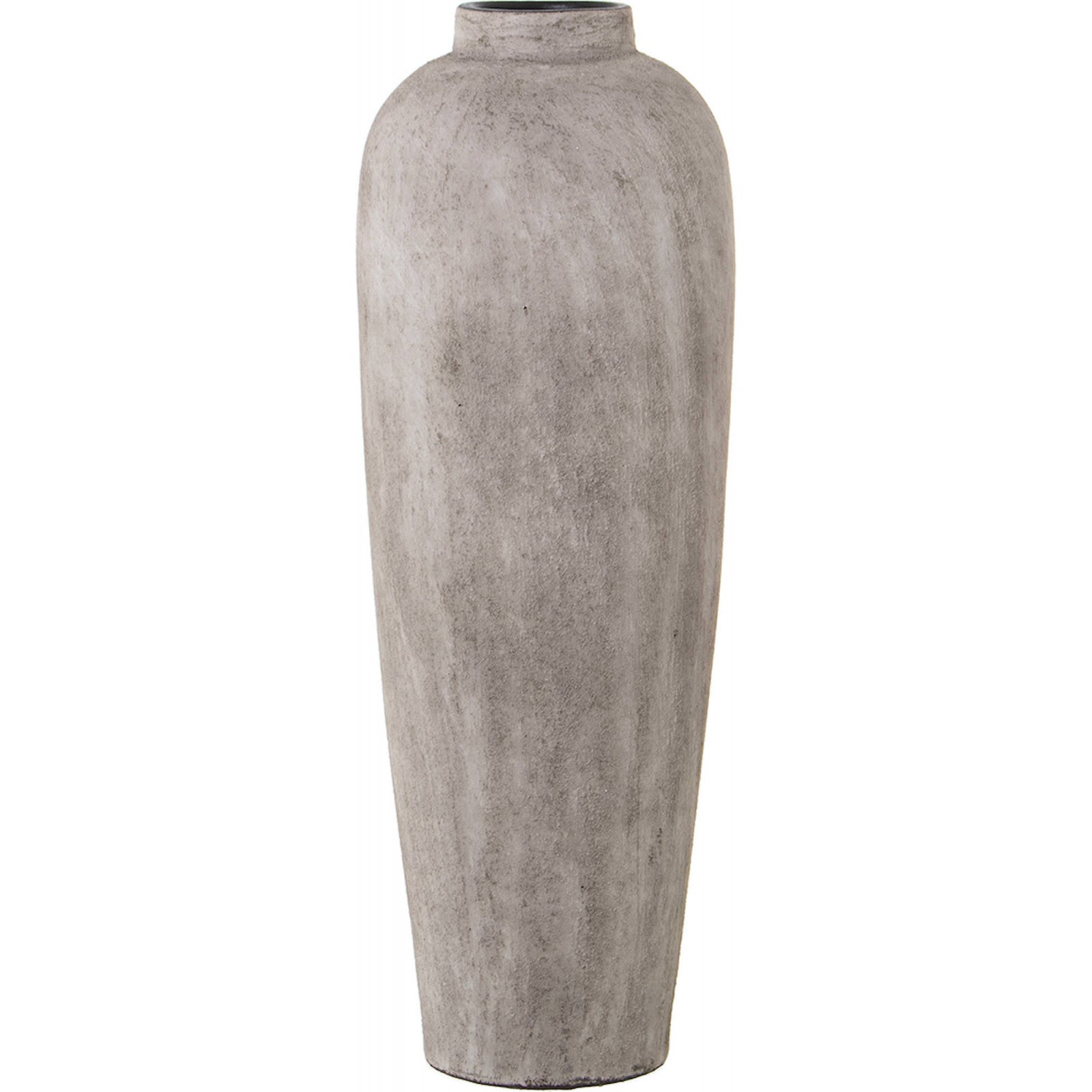 Vase élégant en céramique pour décoration chic 22 x 60 x cm Gris ciment ...