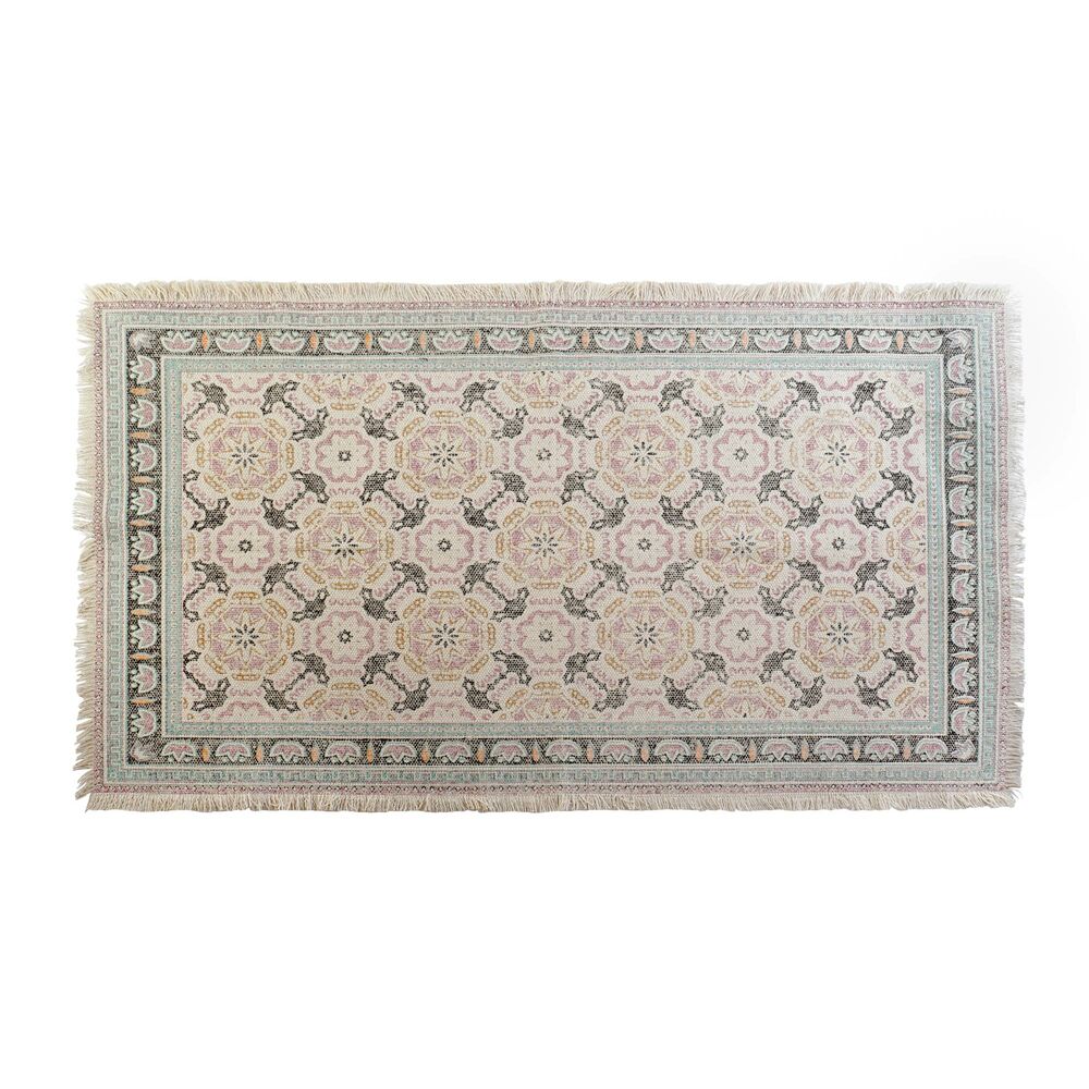 Tapis DKD Home Decor Vert Bordeaux Arabe Carrelage (120 x 180 x 0,5 cm ...