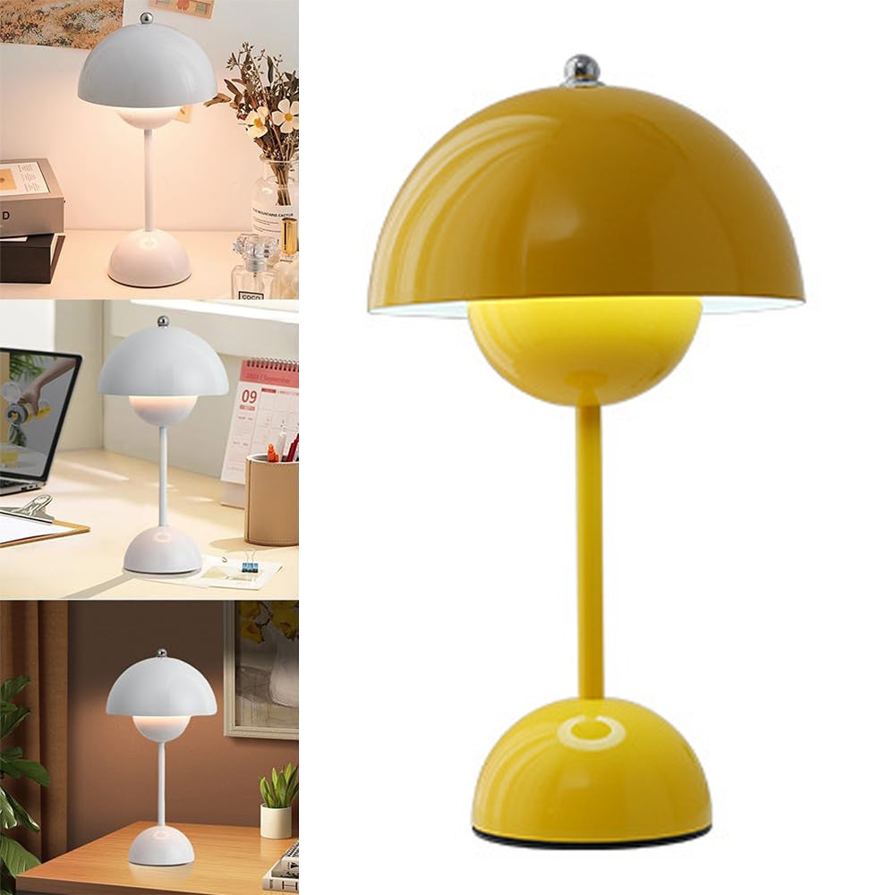 Lampe de Table LED à batterie, sans fil, lampe de Table champignon à ...