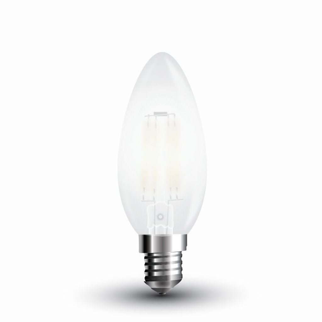 Ampoule LED E14 4W 100LM/W Candle Filament Satin 6400K | Leroy Merlin