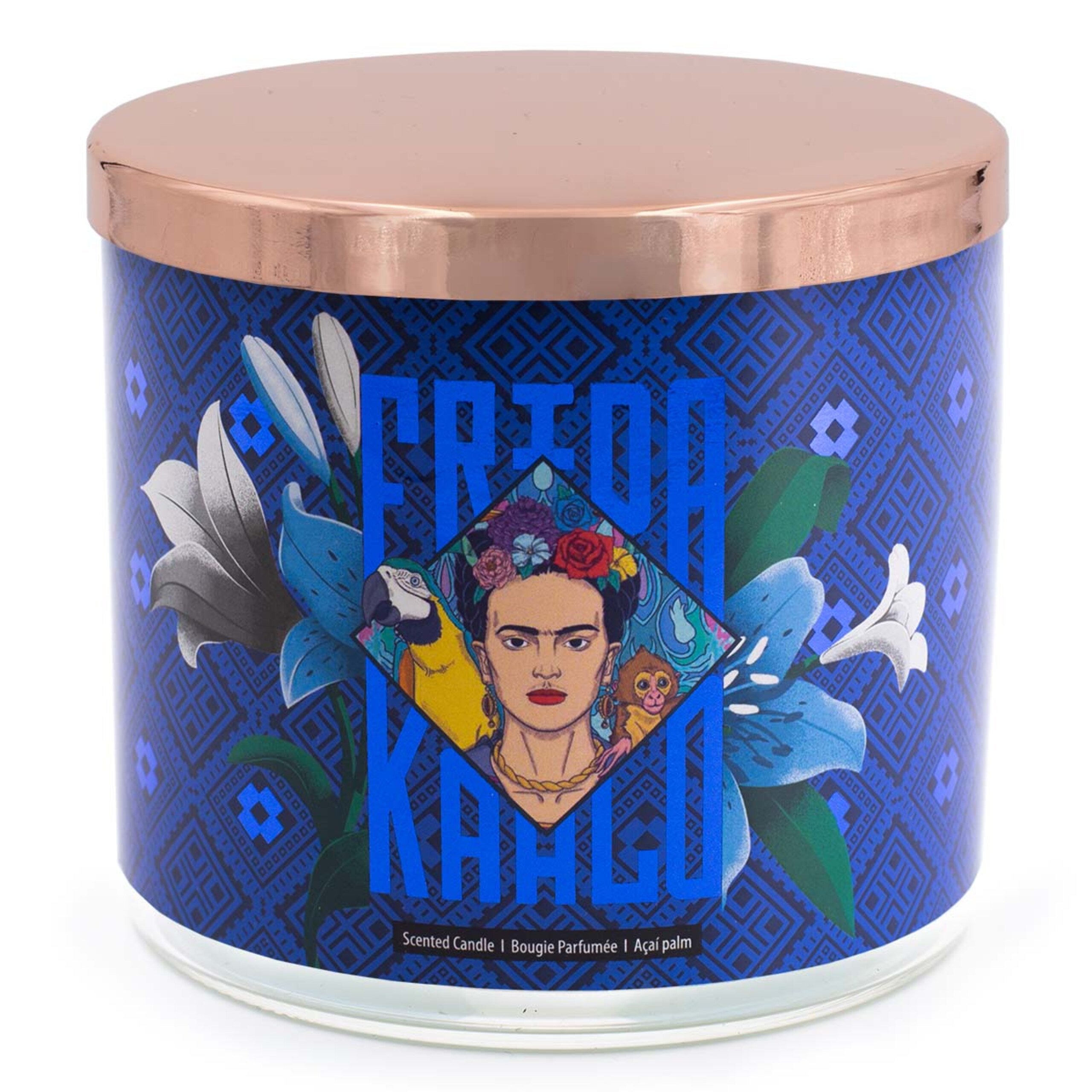 Vela perfumada Frida Kahlo, 3 mechas, 400 g, en vidrio, regalo ideal ...