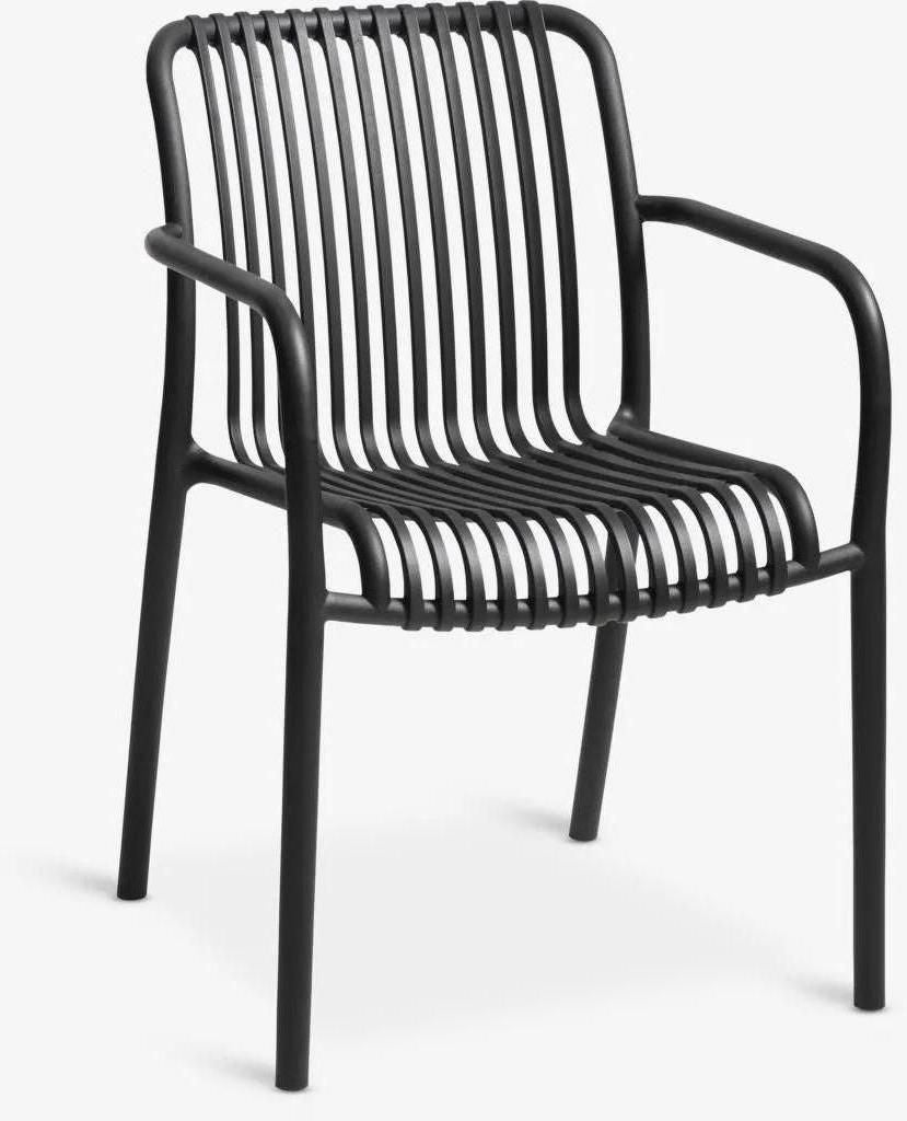 Stackable Garden Chair in Anthracite Black, made of UV-protected ...