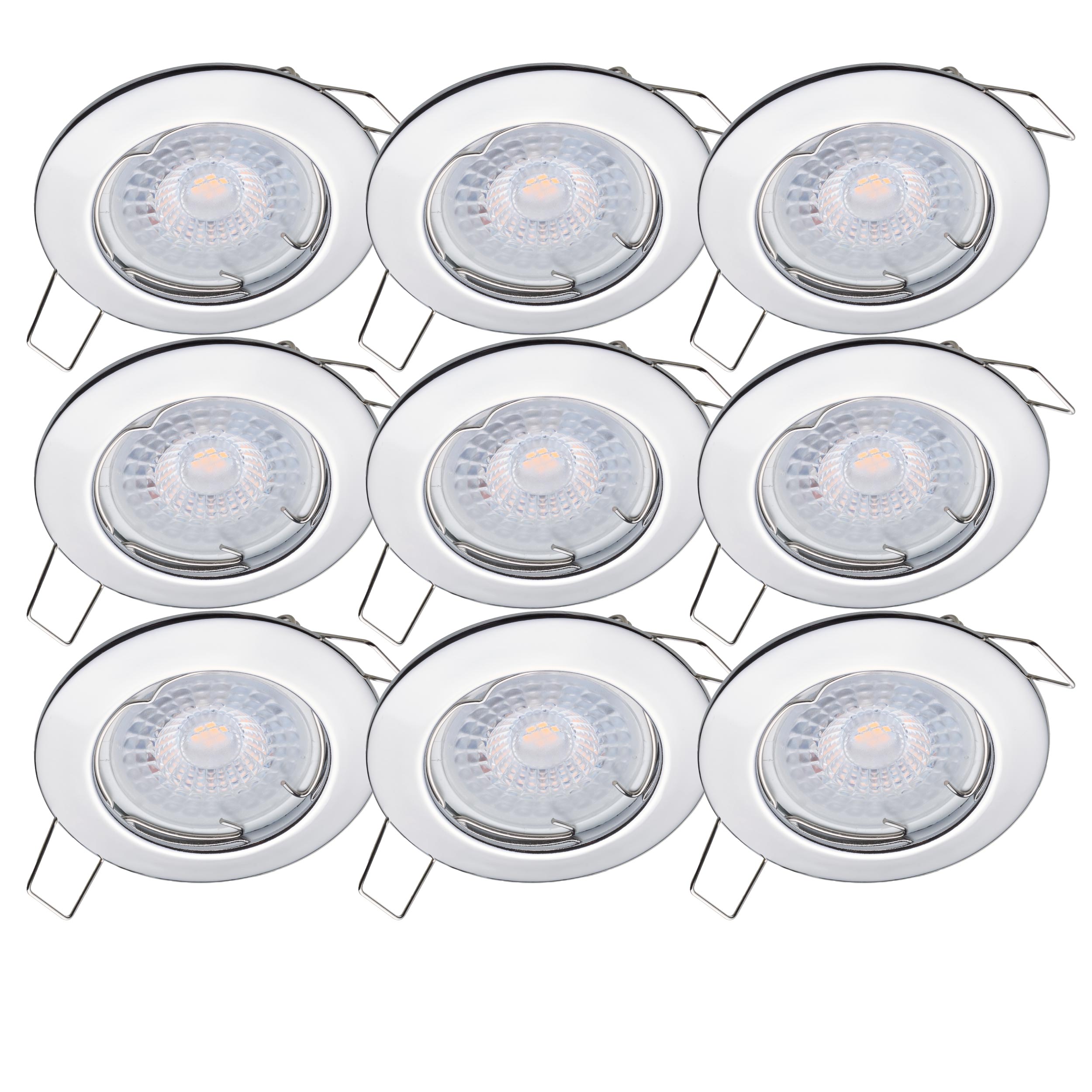 Oktaplex Sedan Lot de 9 spots encastré LED 345lm 3000K blanc chaud 1,9W ...