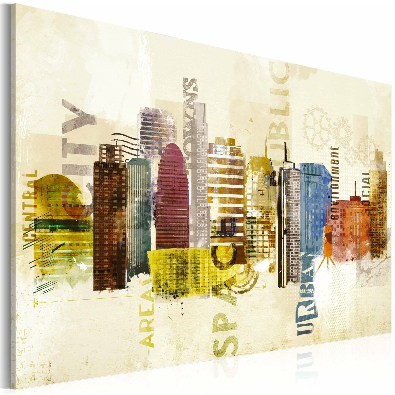 Tableau design urbain - 90 x 60 cm | Leroy Merlin