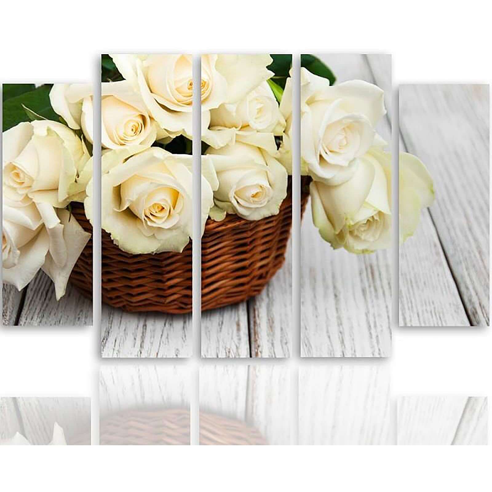 Tableau roses dans le panier - 150 x 100 cm | Leroy Merlin