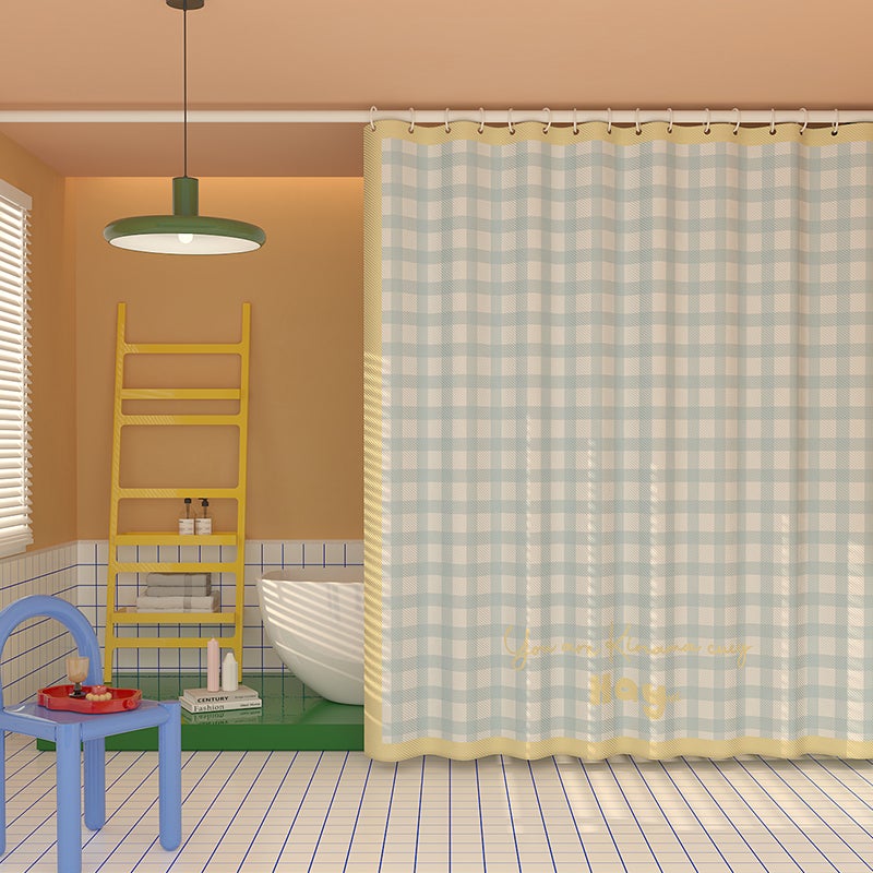 (100*180cm) Cortina de puerta de baño enrejada, tejido impermeable ...