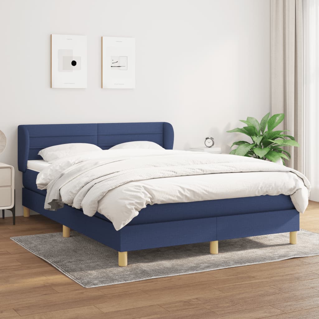 Maison Exclusive - Sommier à lattes de lit avec matelas Bleu 140x200 cm ...