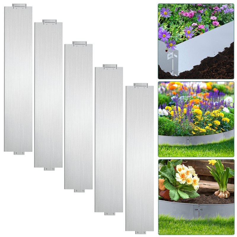 15M Bordure de pelouse 100x18cm Bordure de tonte Bordure de chemin ...