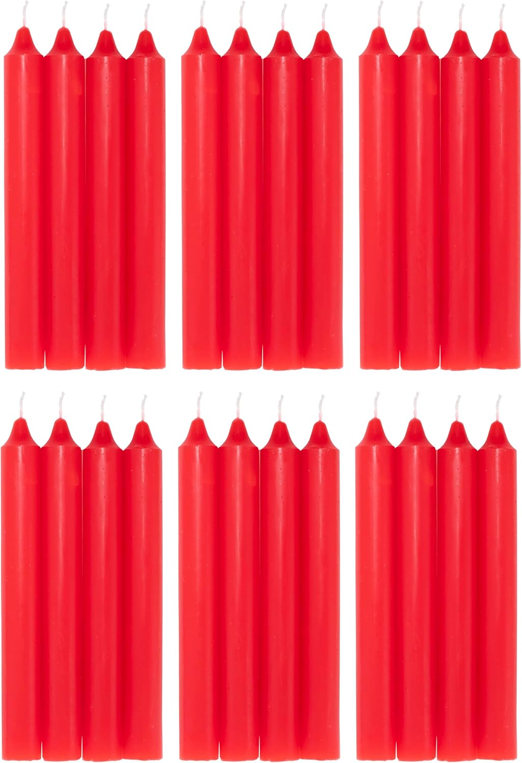 COM-FORT HOUSE | Bougie de table Rouge | Pack de 24 bougies | Bougies ...