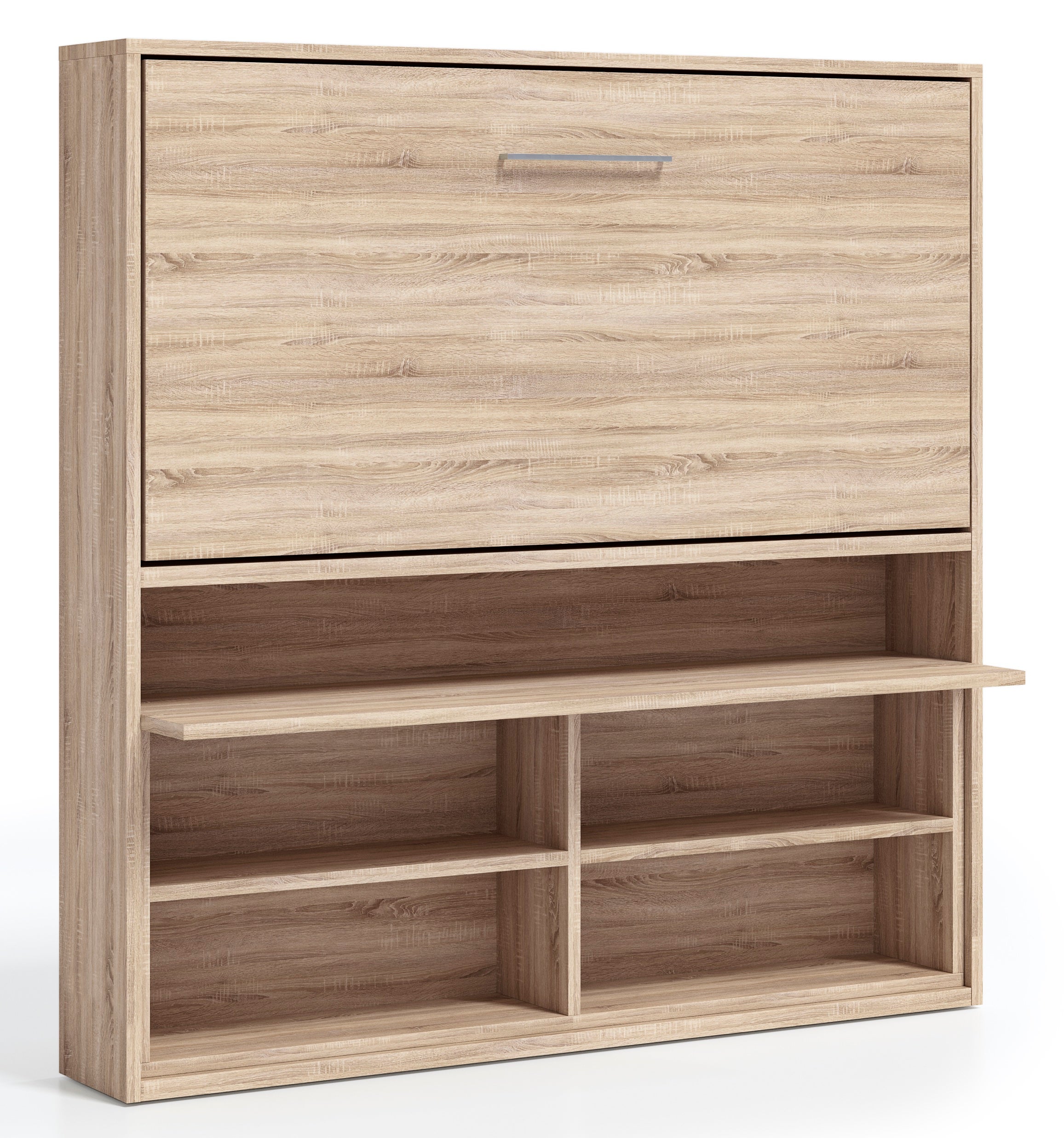 Lit escamotable horizontal 90x180 avec rangement et bureau Laura-1 ...