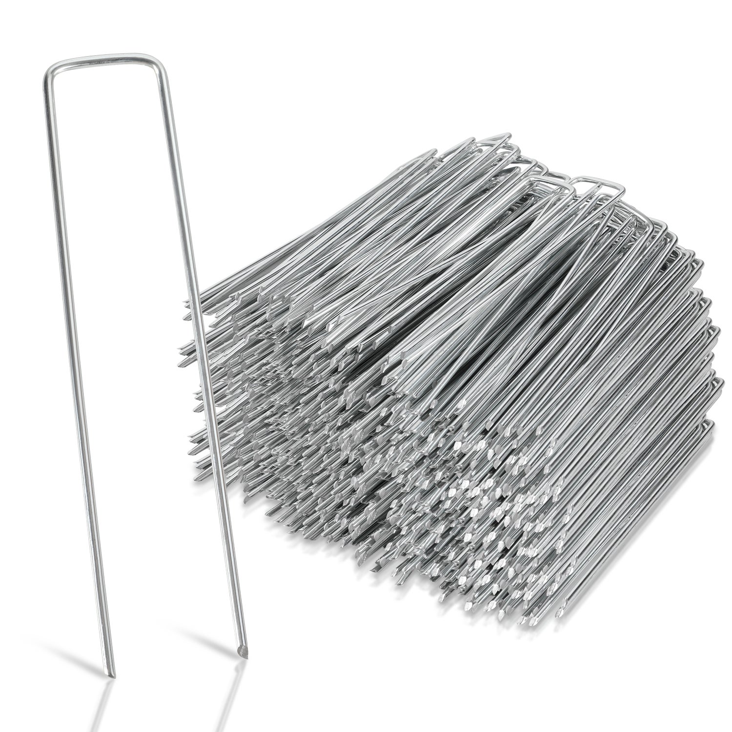 Set di 300 picchetti in acciaio zincato per il fissaggio al giardino ...