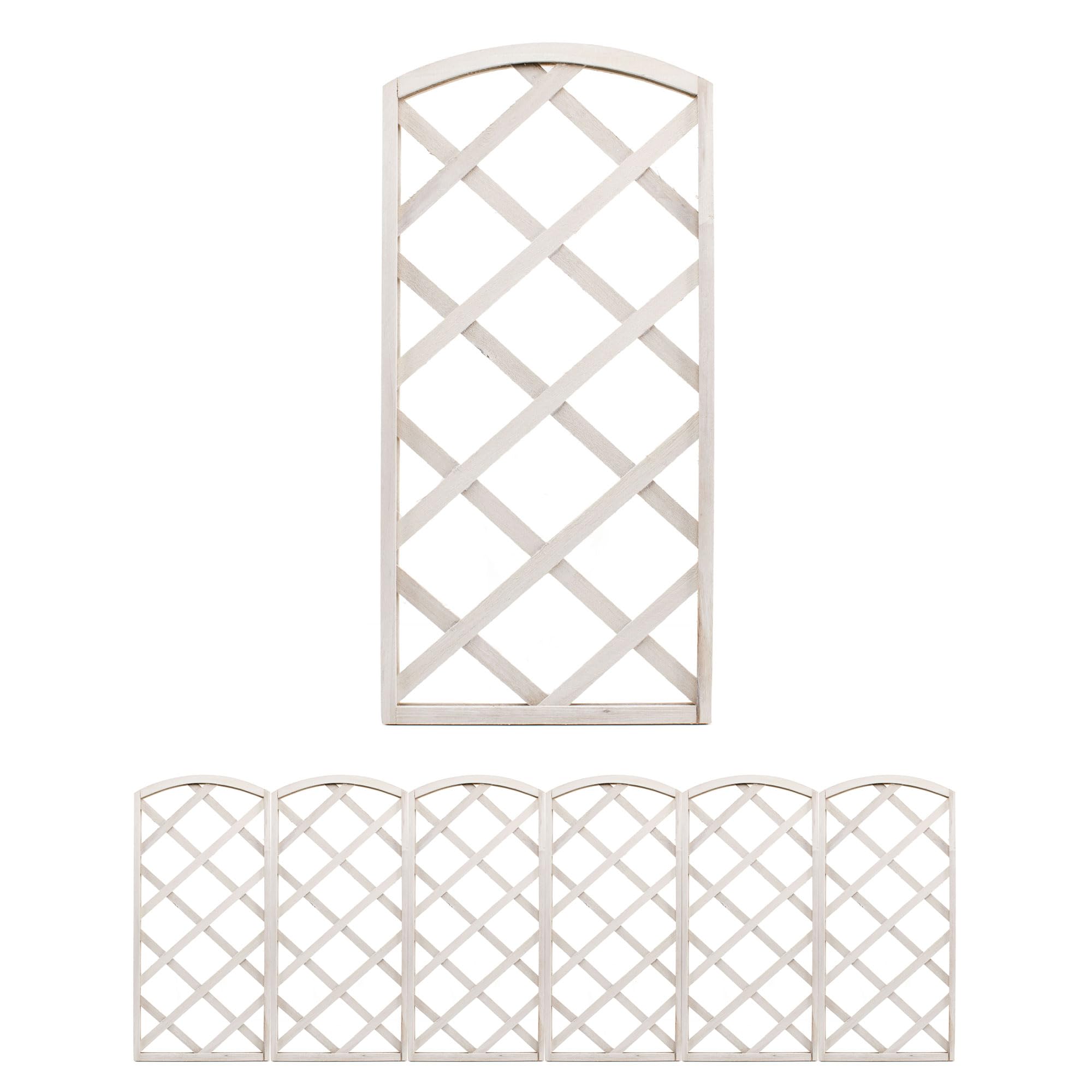 Lot de 6 Panneaux en Treillis en Bois - Décoration pour Intérieur ou ...