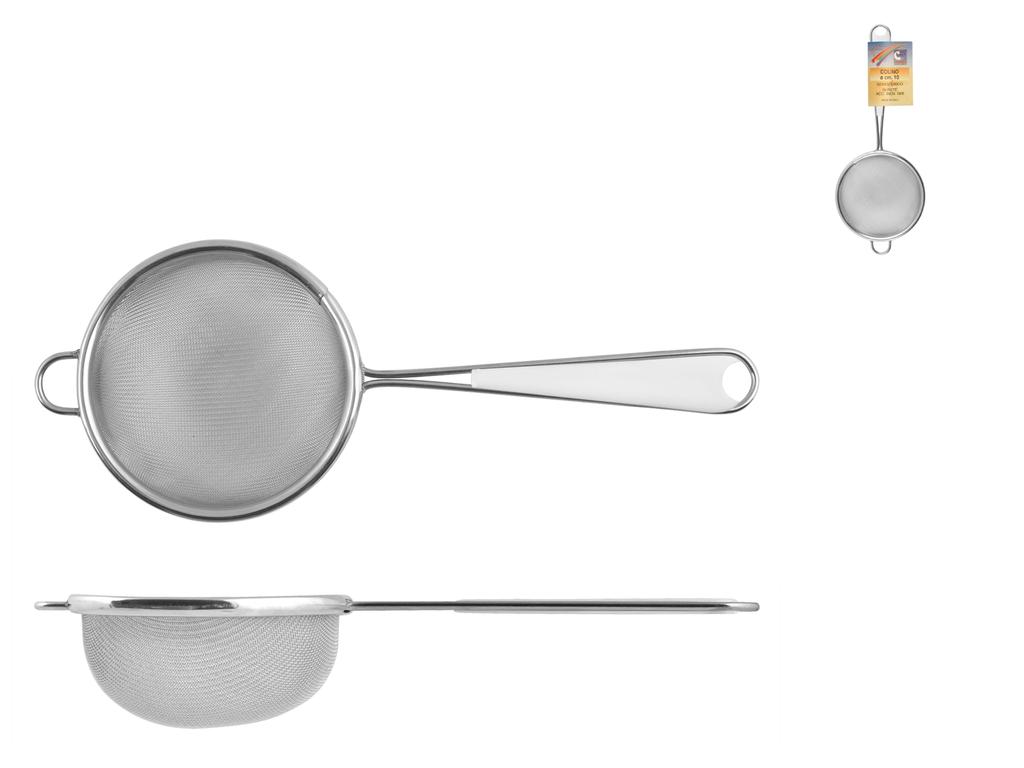 Passoire semi-sphérique en acier inoxydable Poignée plate 10 108 Blanc ...