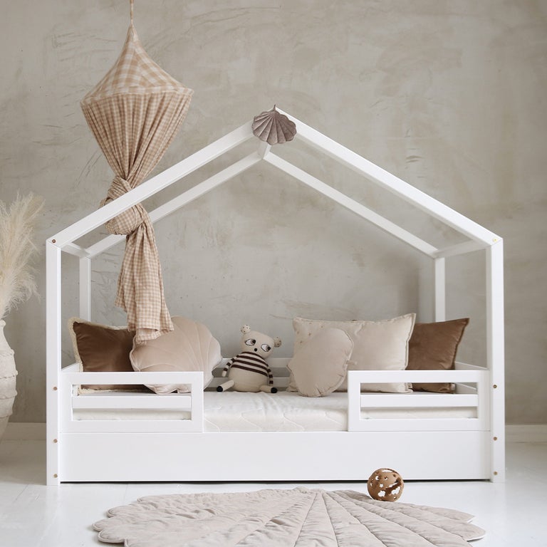 Lit Cabane 90x190 Blanc