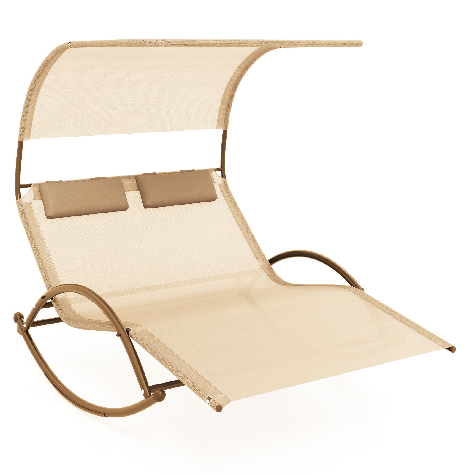 Chaise Longue d'Extérieur à Bascule, Transat à Bascule pour 2 Personnes ...