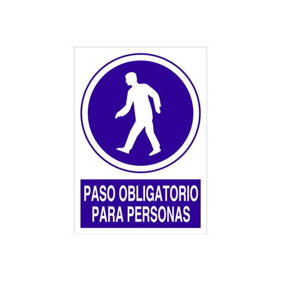 Señal de obligación Paso obligatorio para personas | Leroy Merlin