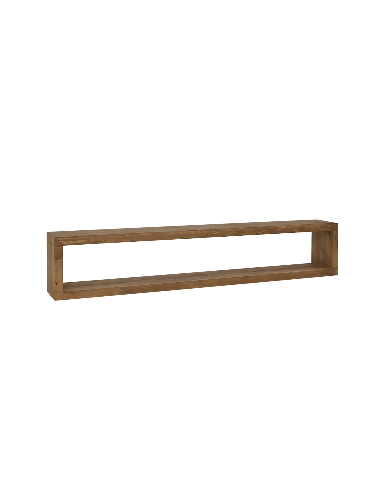 Meuble TV en bois massif ton chêne foncé 120x30cm | Leroy Merlin