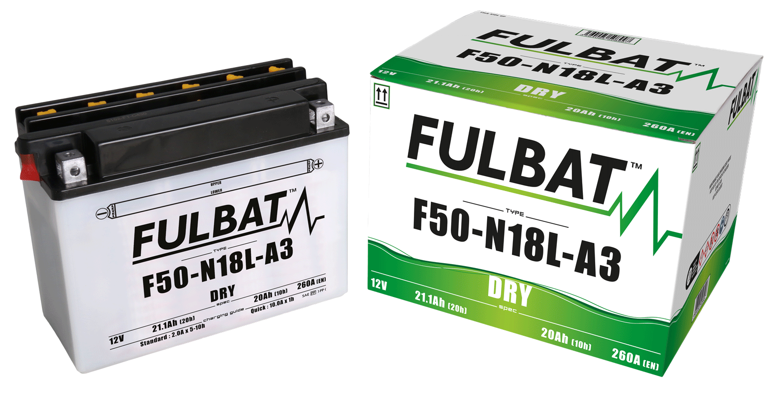 BATTERIE MOTO FULBAT DRY F50-N18L-A3 12V 21,1AH 260A | Leroy Merlin