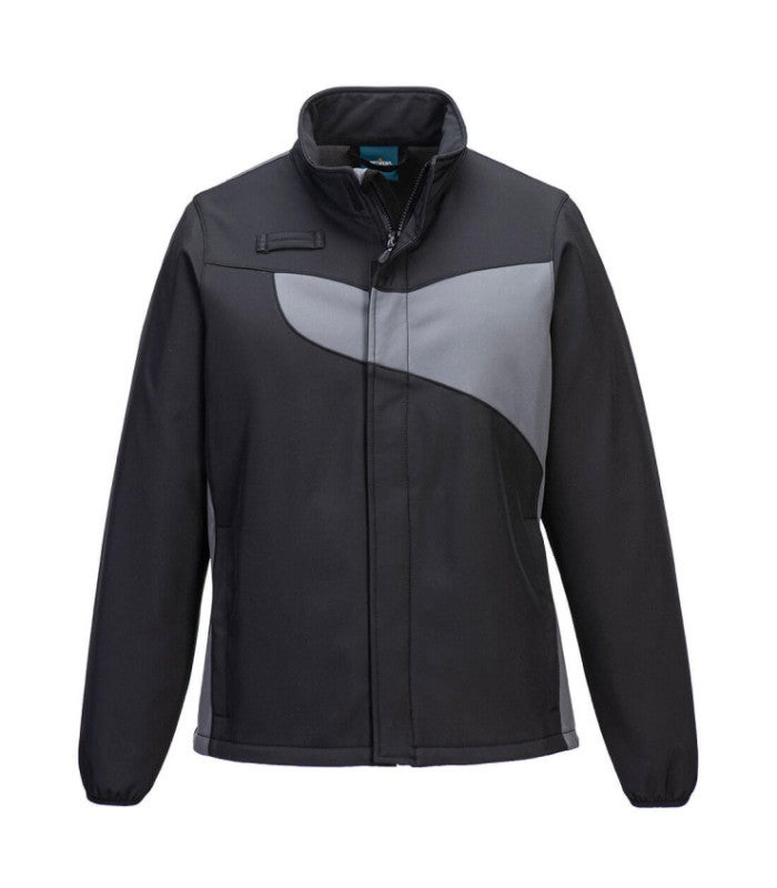 Chaqueta de mujer softshell elástica bicolor transpirable PW2 (2 capas ...
