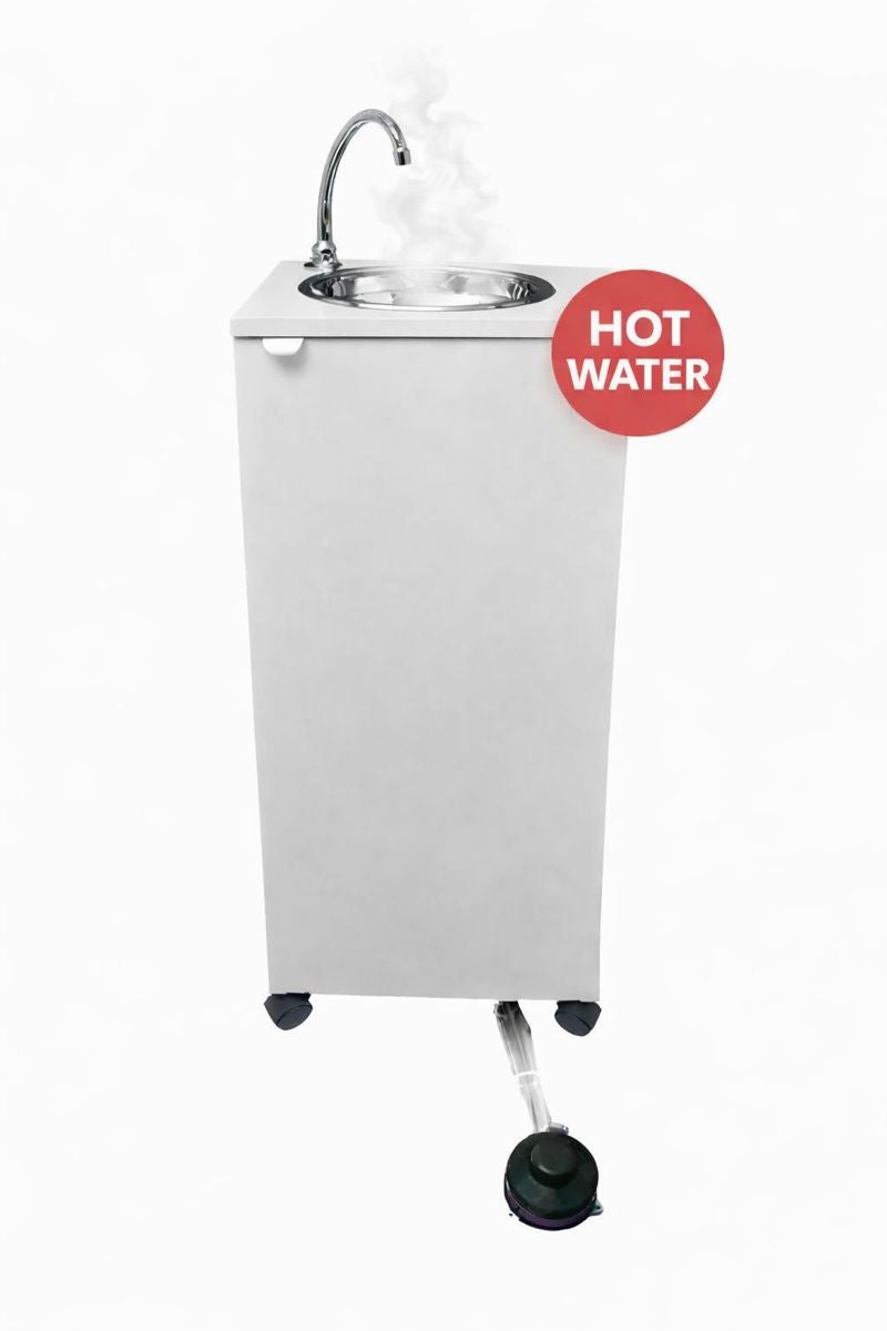 Évier autonome, portable et indépendant mod. Blanc de base avec kit eau ...