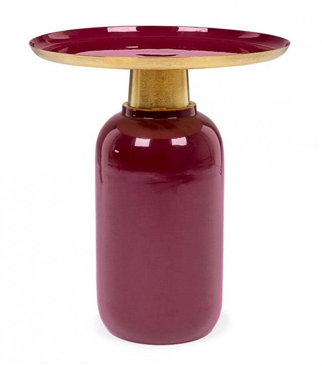 Table d'appoint Nalima table d'appoint burgundy diamètre 40,5 cm ...