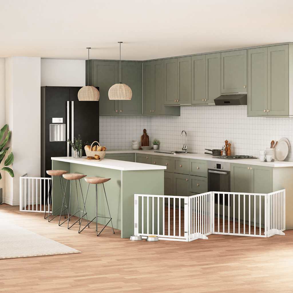 Porta pieghevole per barriera per cani 10 pannelli in legno di pioppo ...