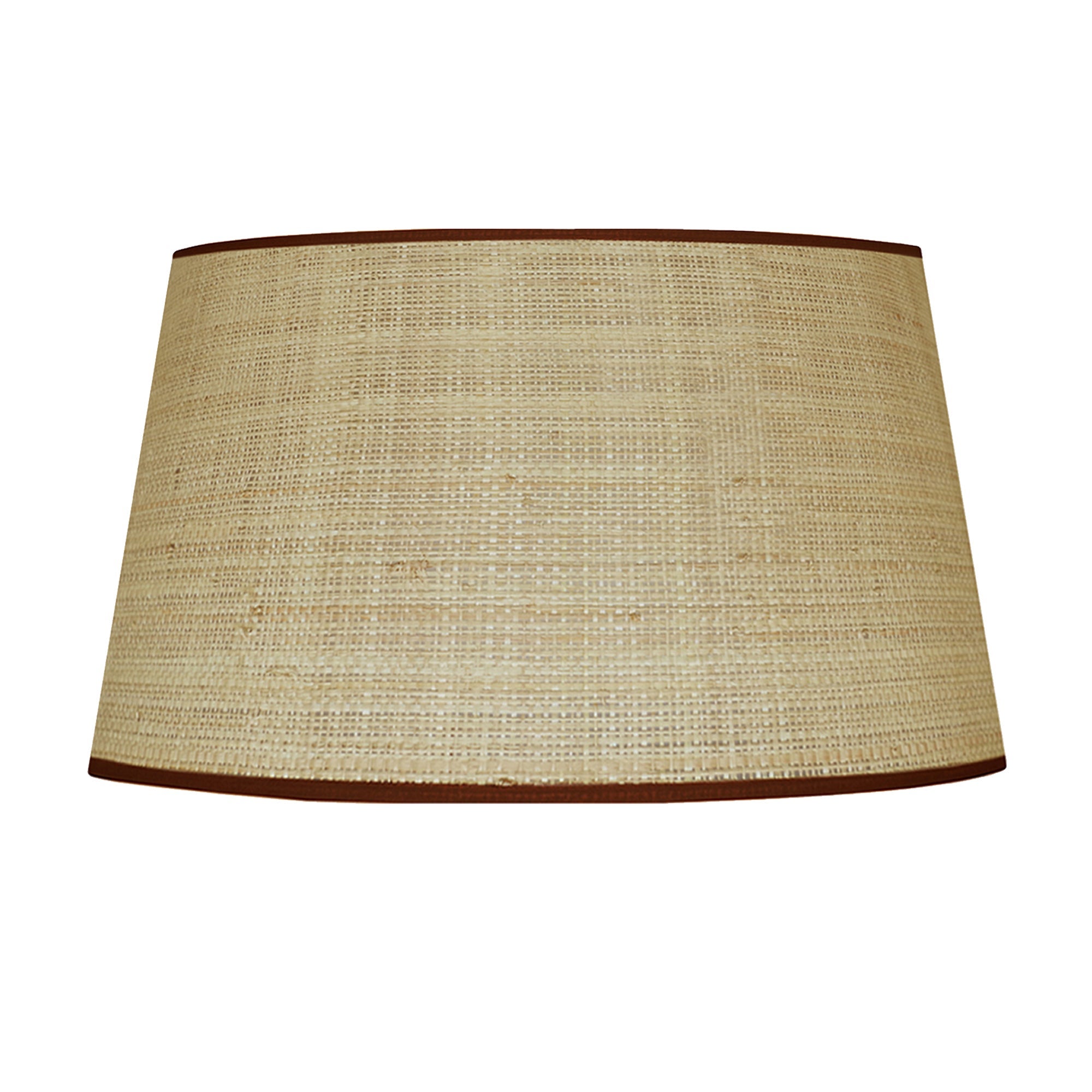Pantalla de lámpara TOSEL TAMBOUR 50 tela tambor Castaño D50 x H30 cm ...