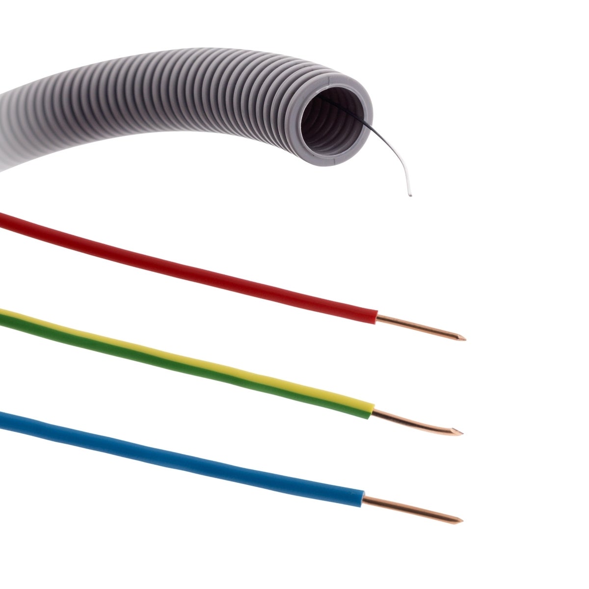 Set de 3 câbles électriques H07V-U 2.5mm² 25m + gaine ICTA préfilée ...