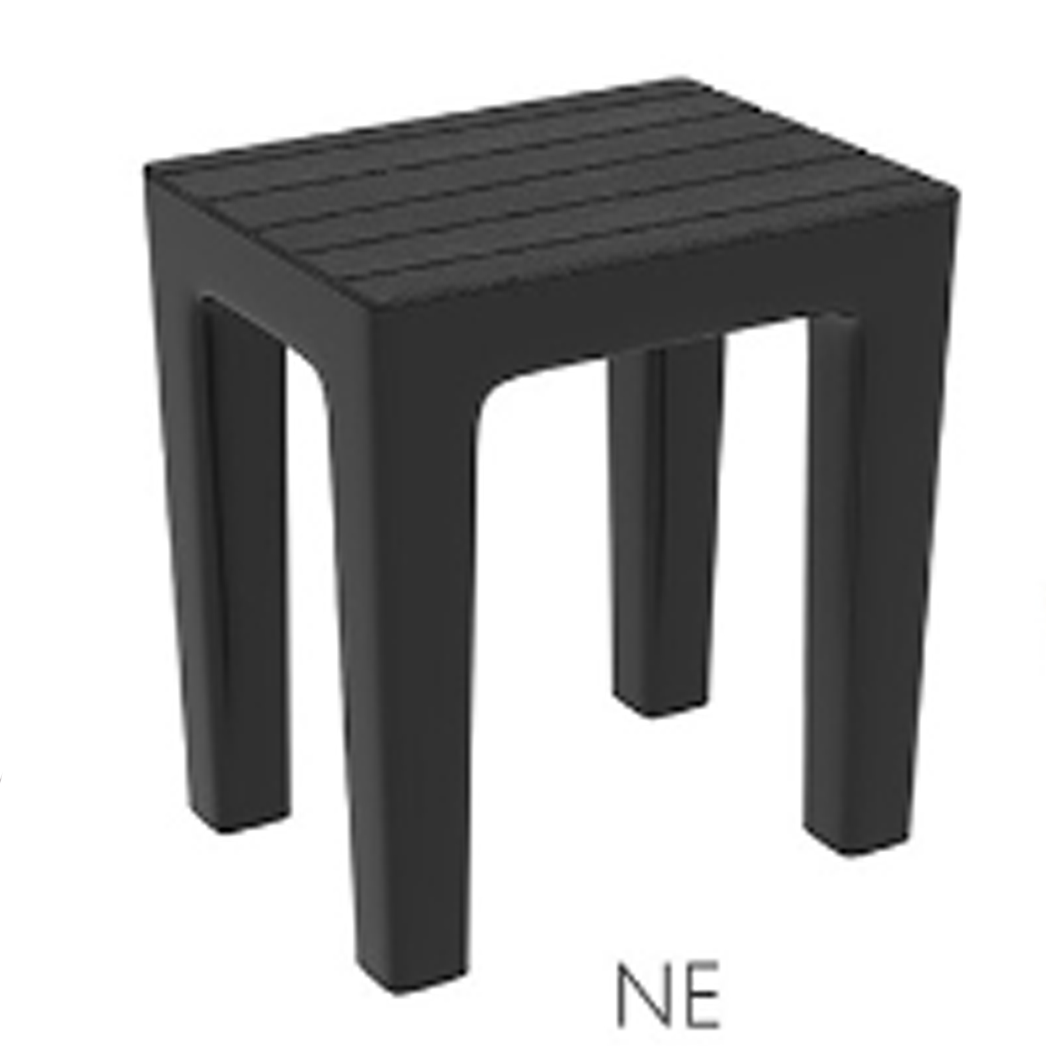 Taburete Woody en pp negro | Leroy Merlin