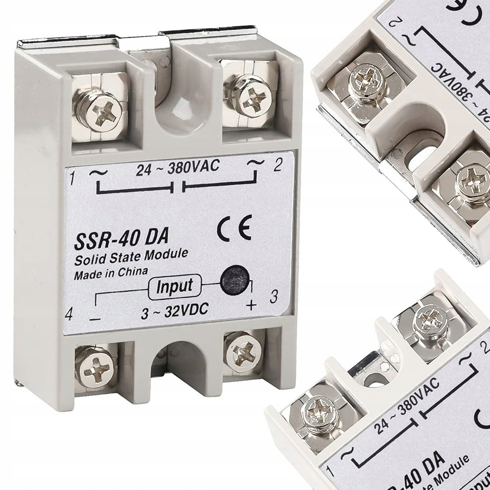 Relais Statique SSR-40 DA 40A – Sortie 24–380VAC | Entrée 3,3–32VDC ...