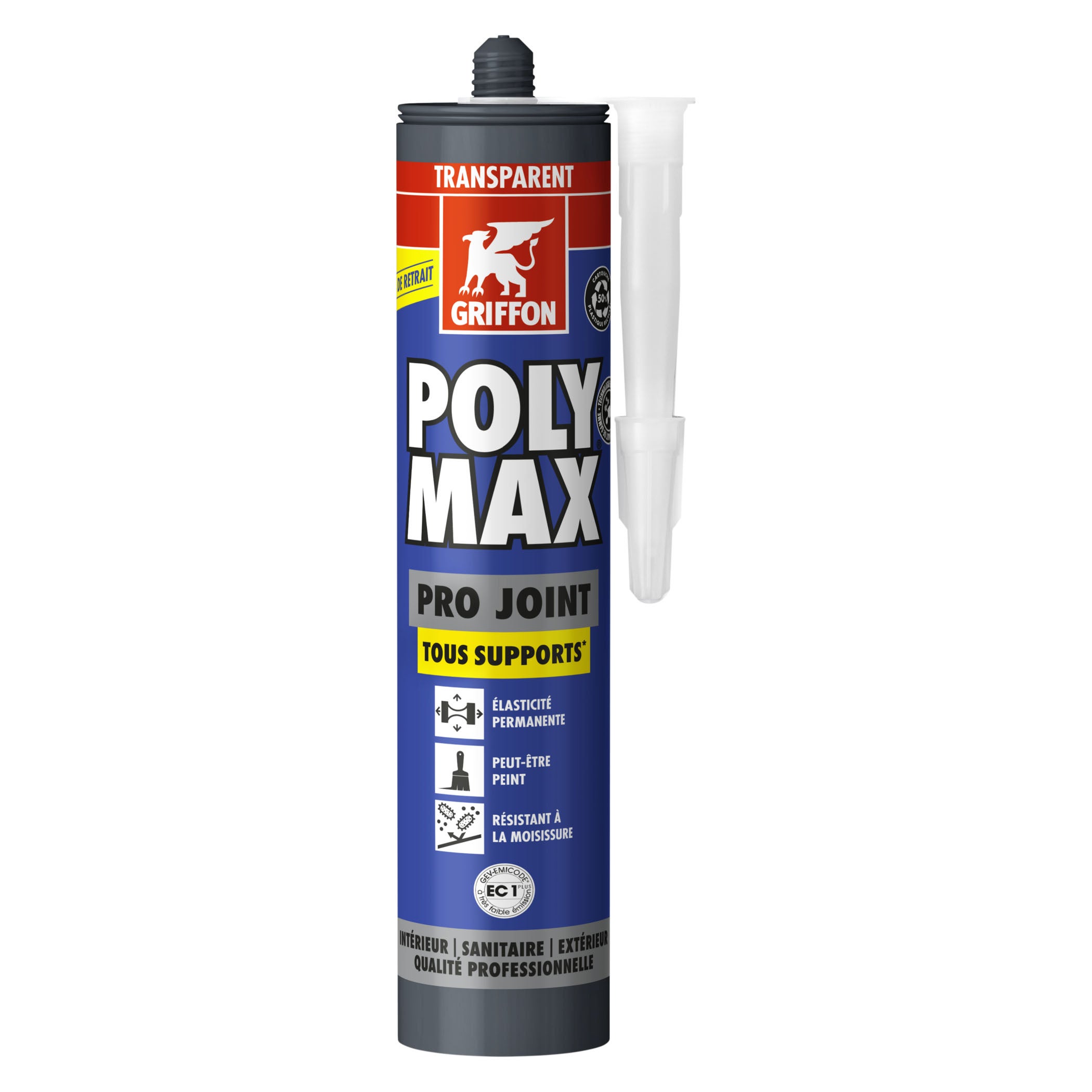 GRIFFON Mastic d'étanchéité Premium POLYMAX pro transparent | Leroy Merlin
